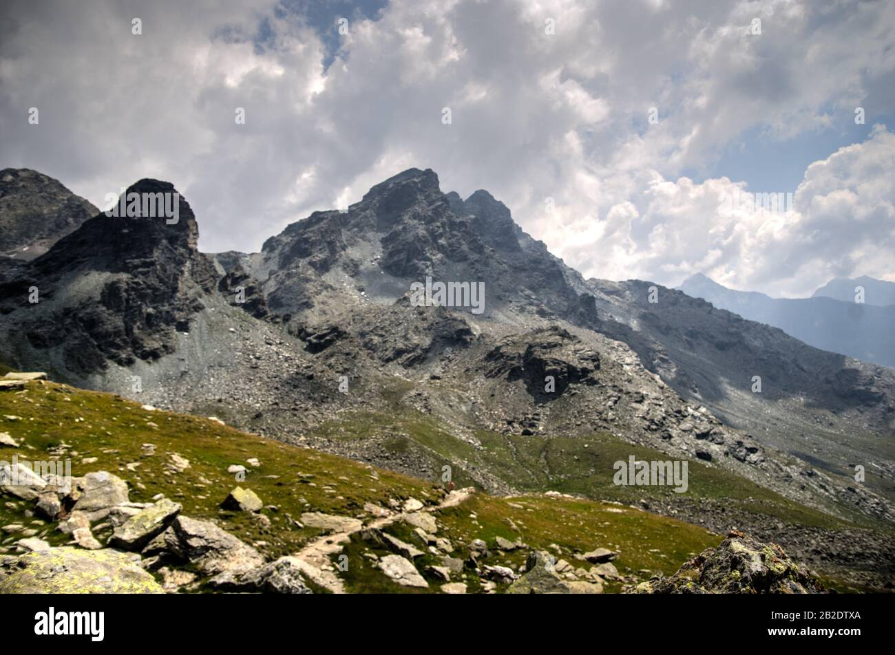 Mountain landscape in Italy Lombardy alps travel Stock Photo - Alamy