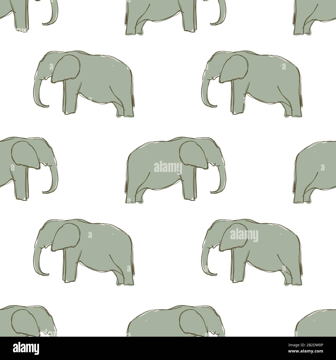 Vector elephants seamless pattern background Stock Vector Image & Art ...