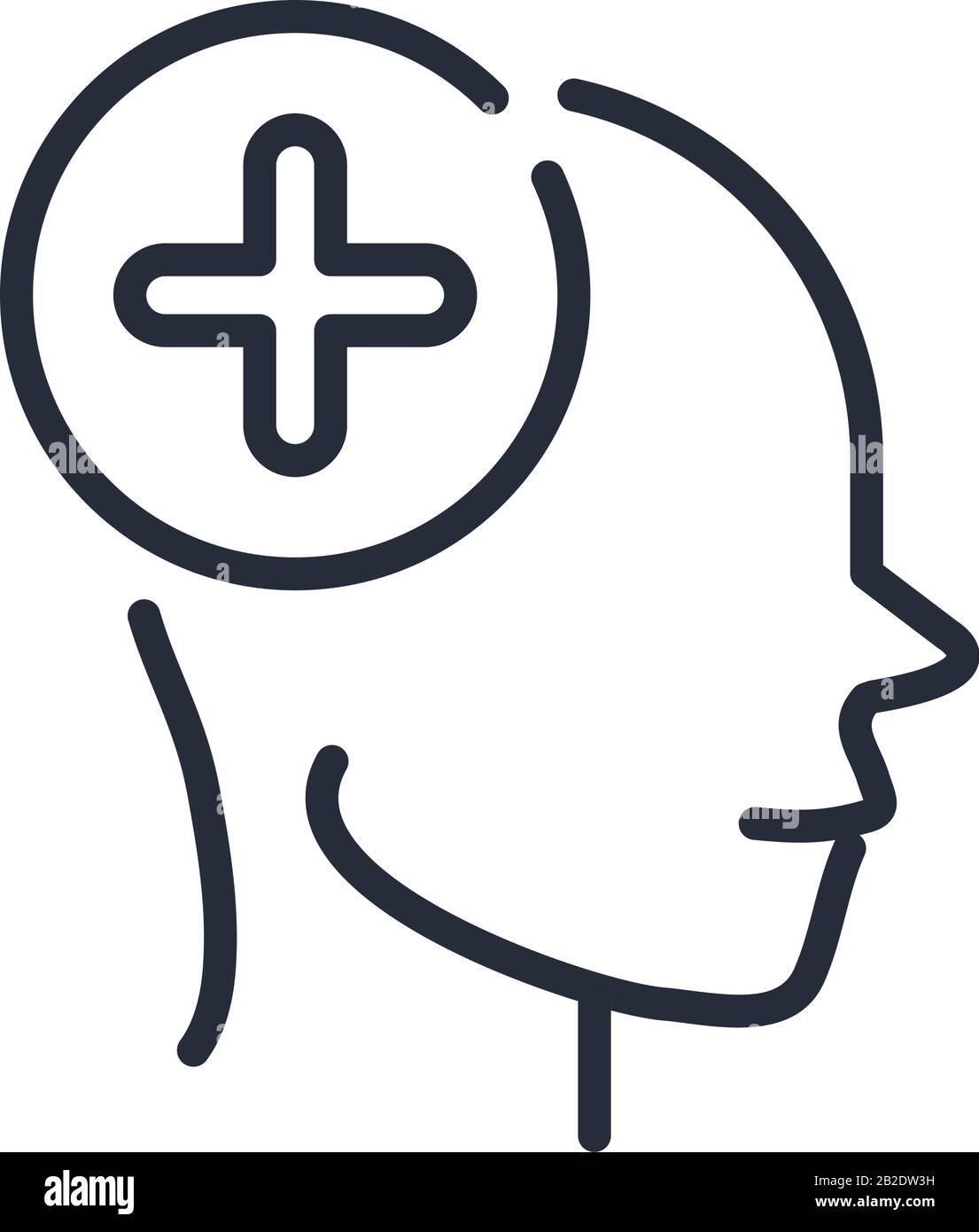alzheimers disease neurological brain medical vector illustration line ...