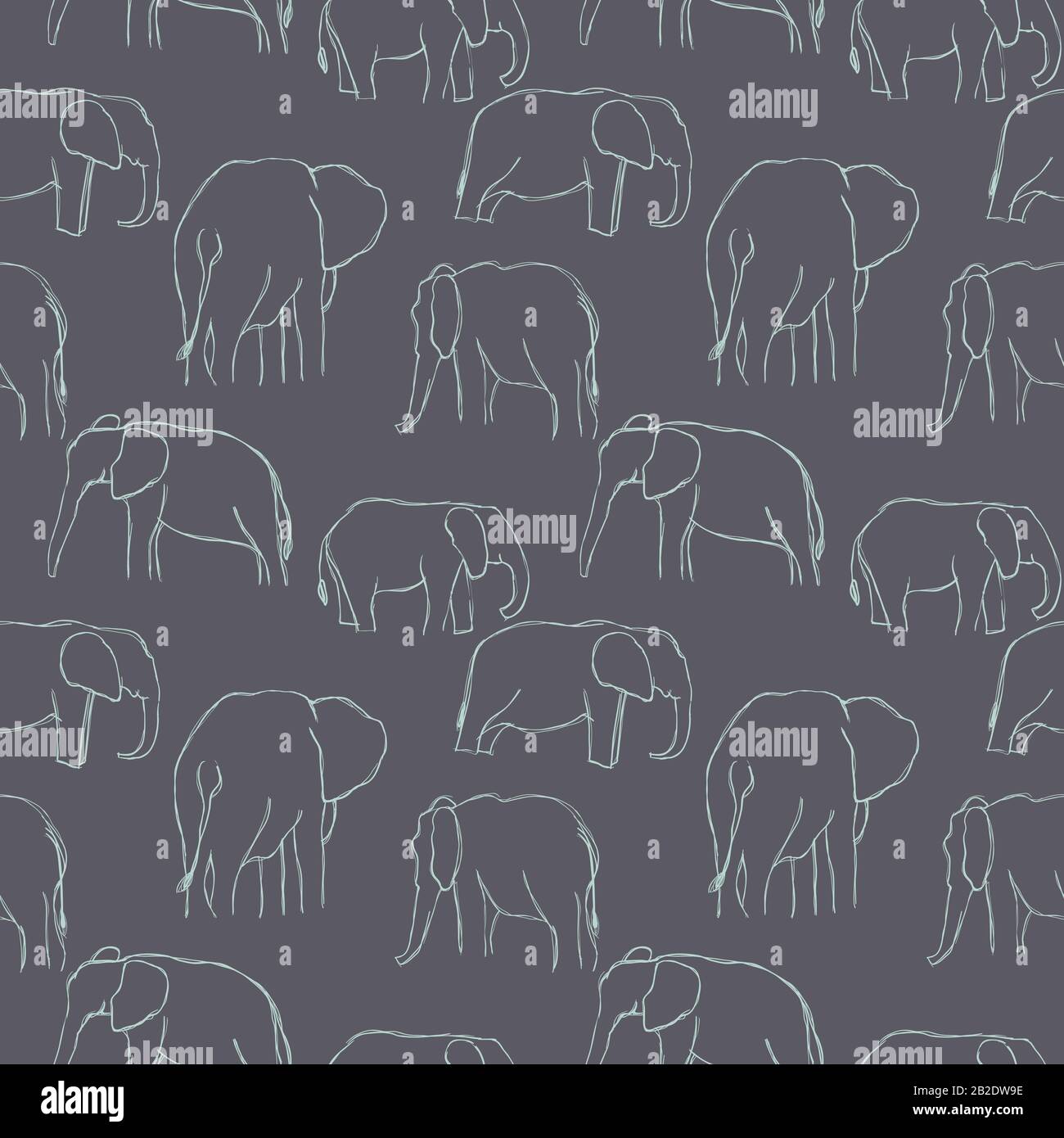 Vector elephants seamless pattern background Stock Vector Image & Art ...