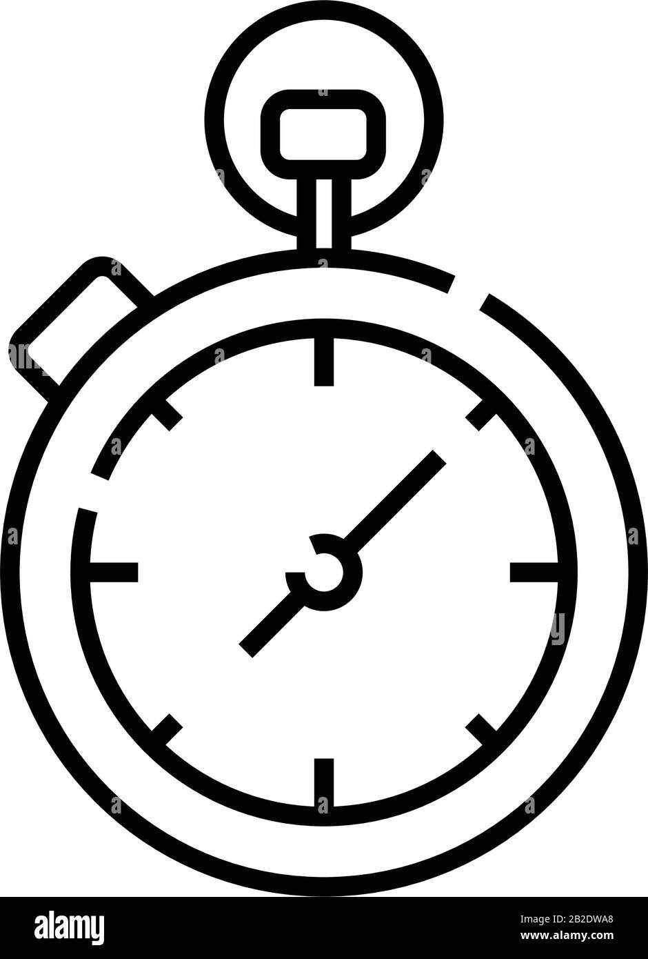 Stopwatch line icon, concept sign, outline vector illustration, linear ...
