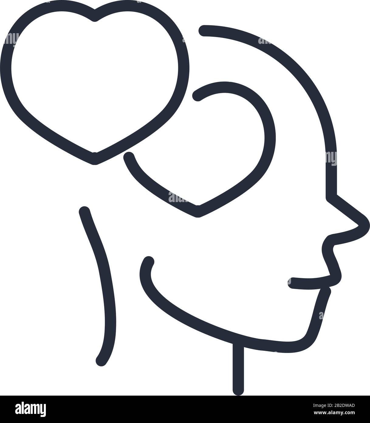 alzheimers disease neurological brain feeling vector illustration line ...