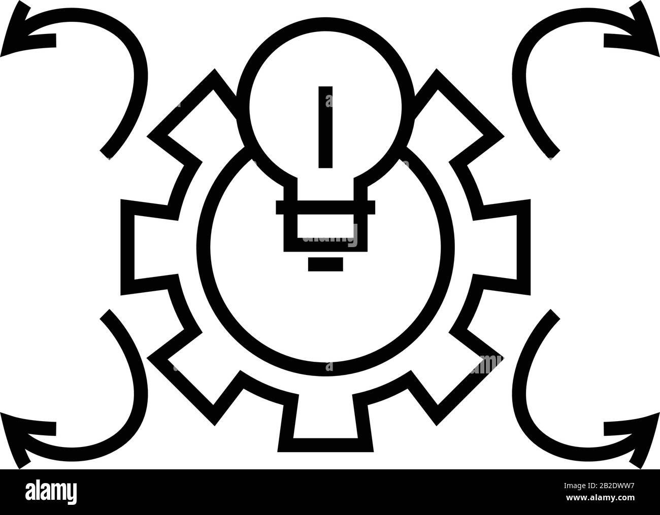 Solution line icon, concept sign, outline vector illustration, linear ...