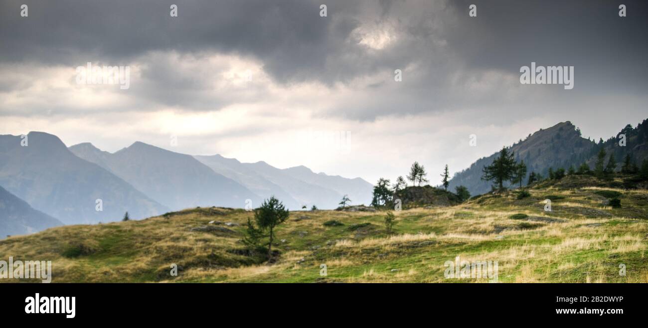 Summer rain in Italian Alps of Lombardy Stock Photo - Alamy