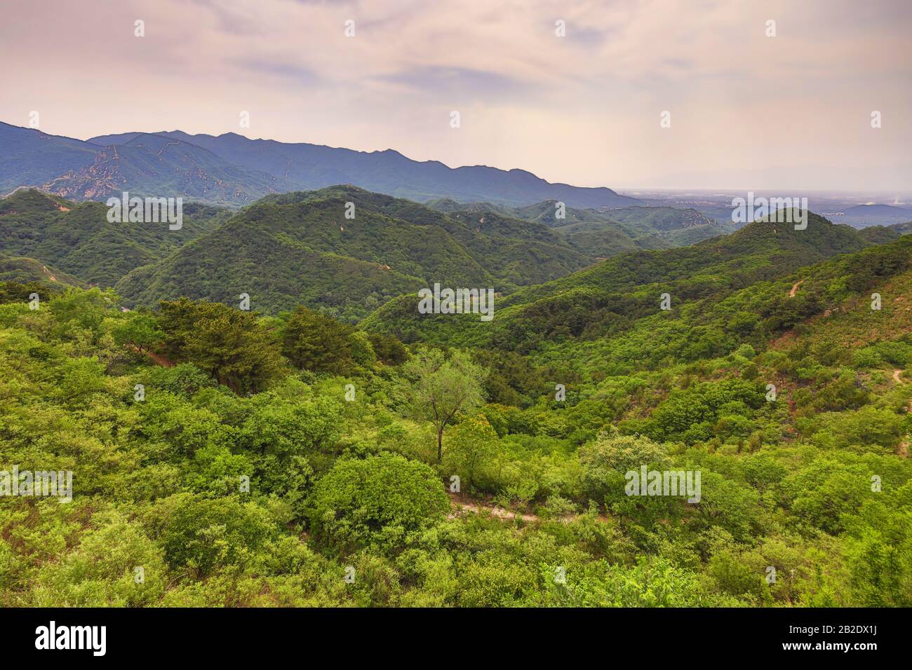 Mountain view from the Great Wall of China Stock Photo - Alamy