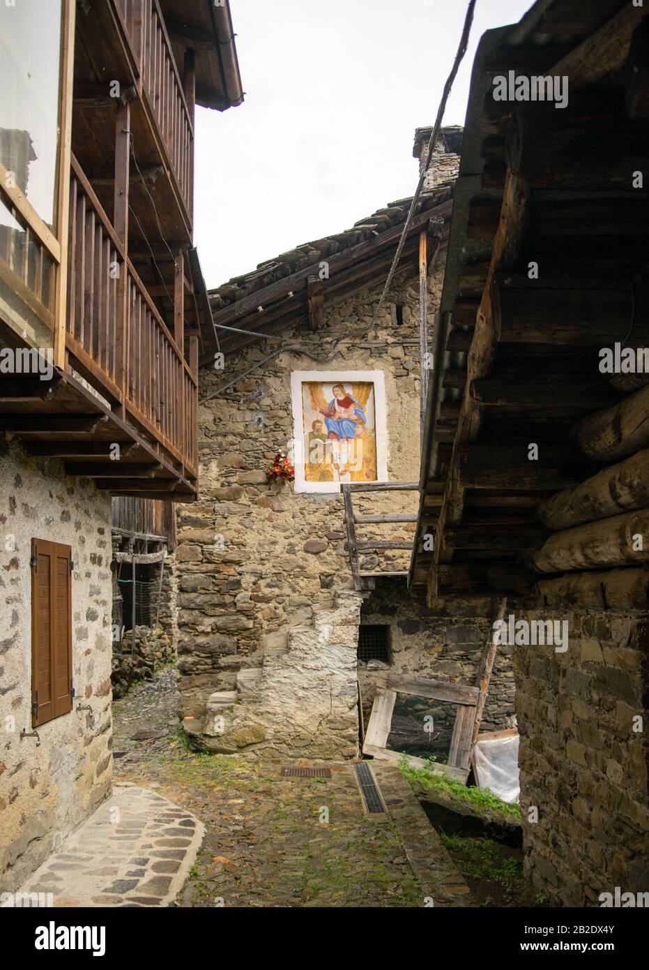 Old village houses in europe summer travel Stock Photo - Alamy