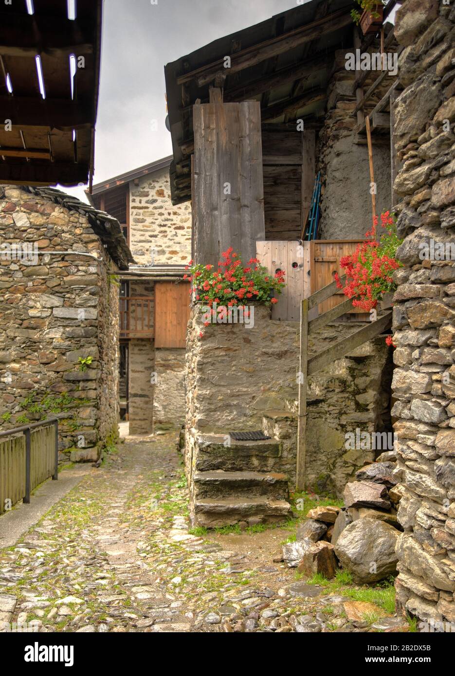 Old village houses in europe summer travel Stock Photo - Alamy