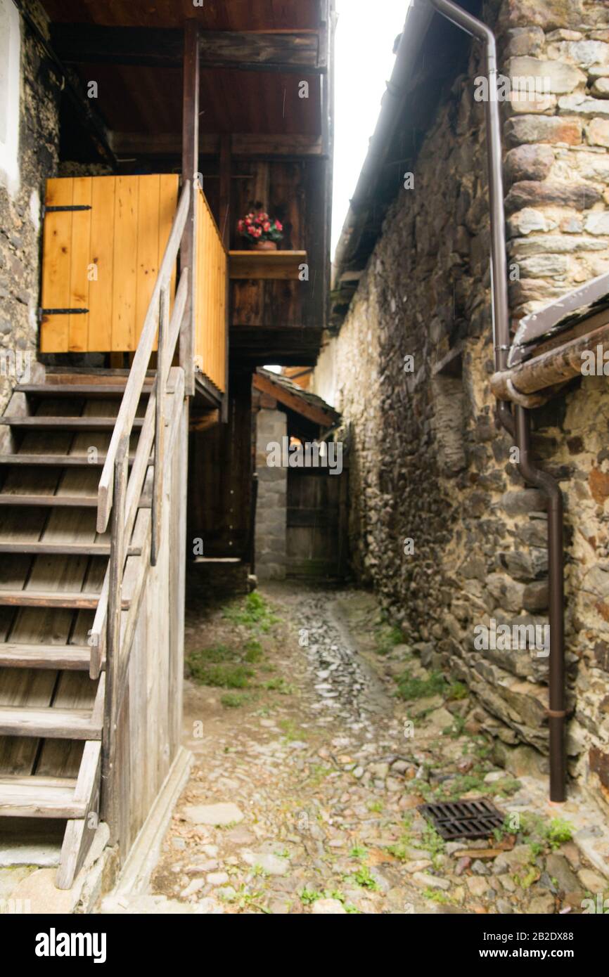 Old village houses in europe summer travel Stock Photo - Alamy