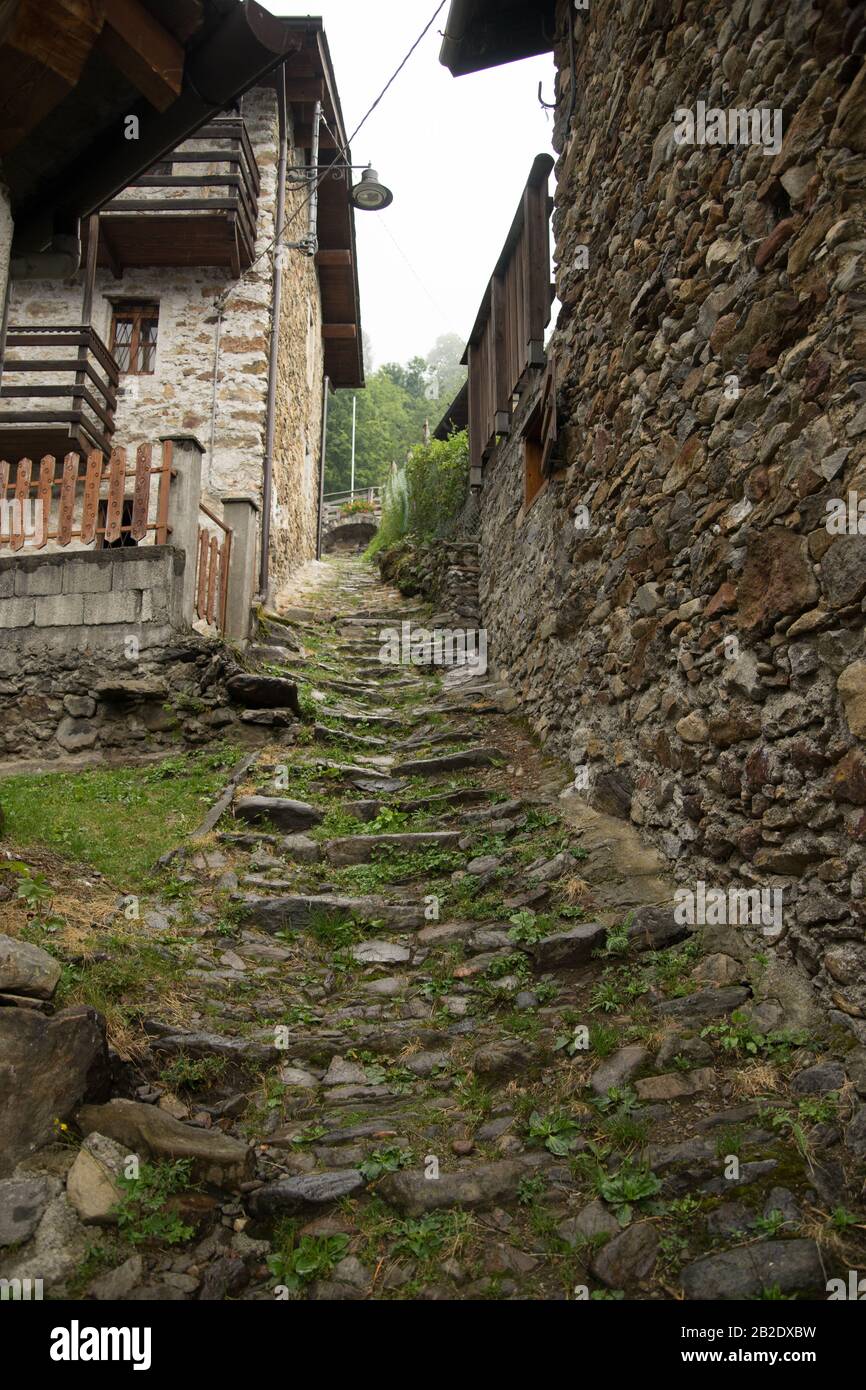 Old village houses in europe summer travel Stock Photo - Alamy
