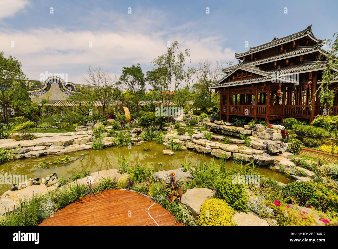 Traditional Chinese City Garden Park in Beijing Stock Photo - Alamy