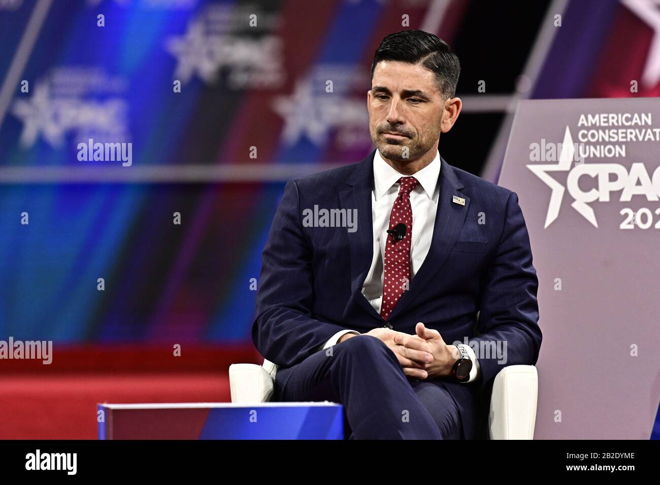 Acting United States Secretary of Homeland Security Chad F. Wolf speaks ...
