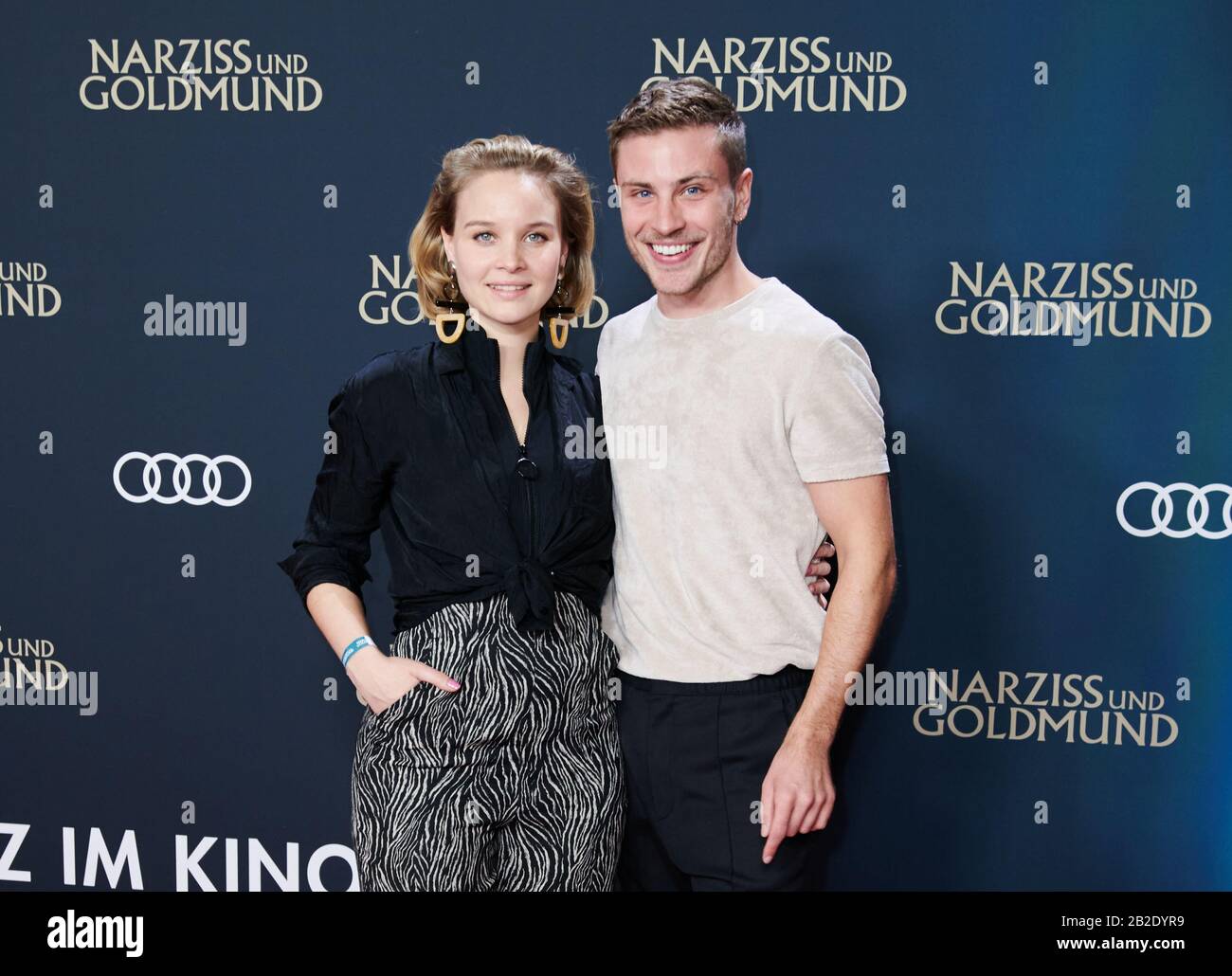 02 March 2020, Berlin: The actors Sonja Gerhardt (l) and Jannik ...
