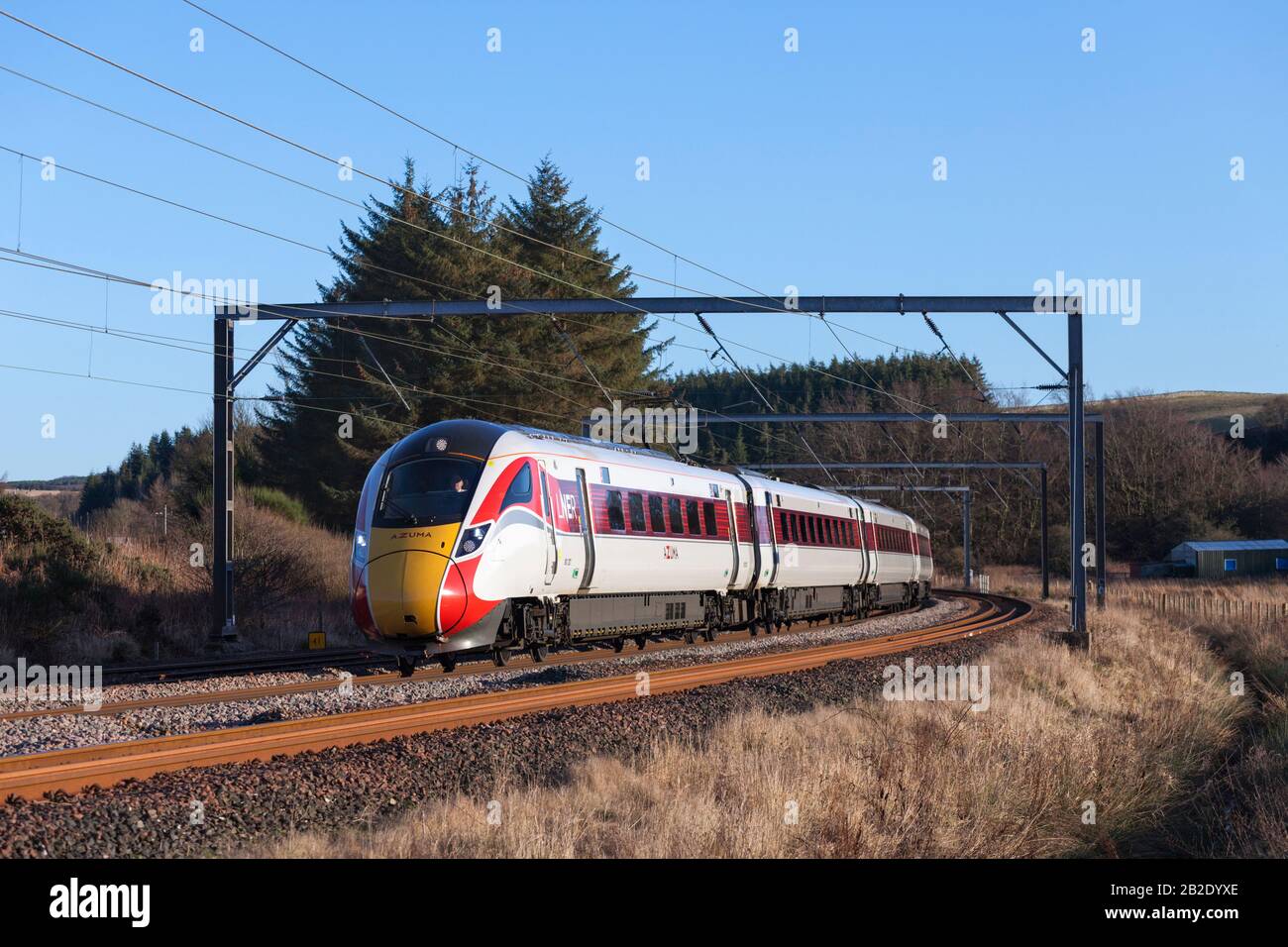 London North Eastern railway Hitachi AT300 class 801 bi mode train ...