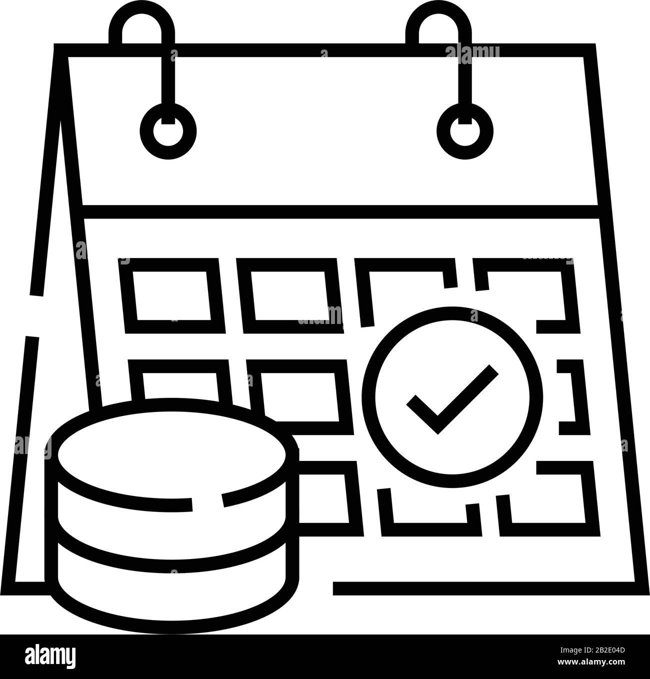 Solving task line icon, concept sign, outline vector illustration ...