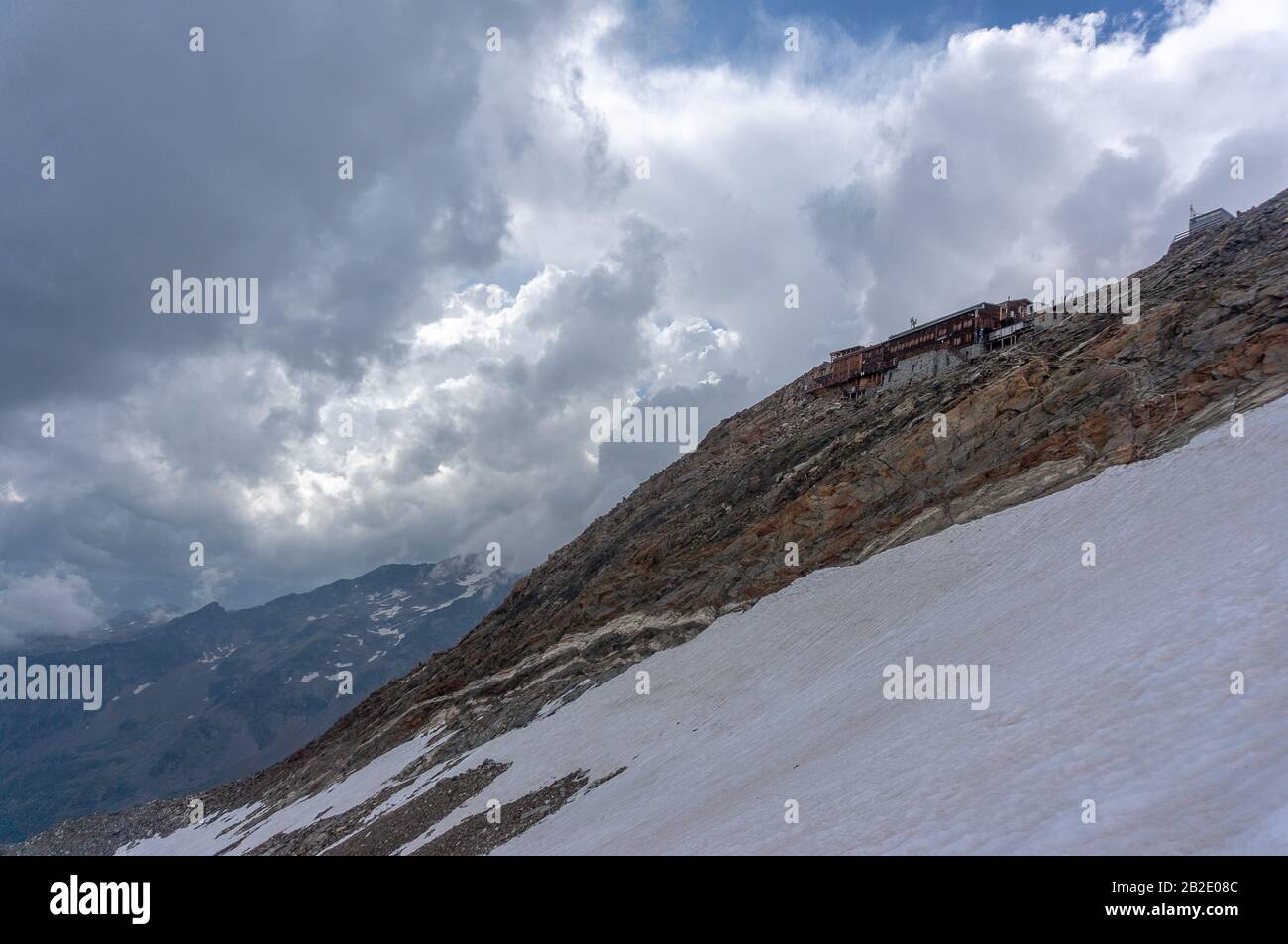 Mountain hut refugio in Italy alps travel Stock Photo - Alamy