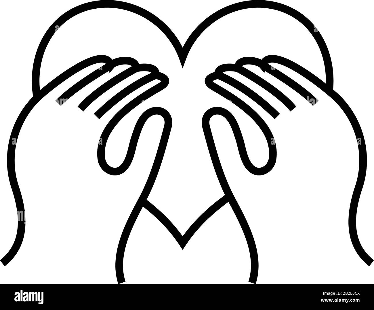 Supportive service line icon, concept sign, outline vector illustration ...