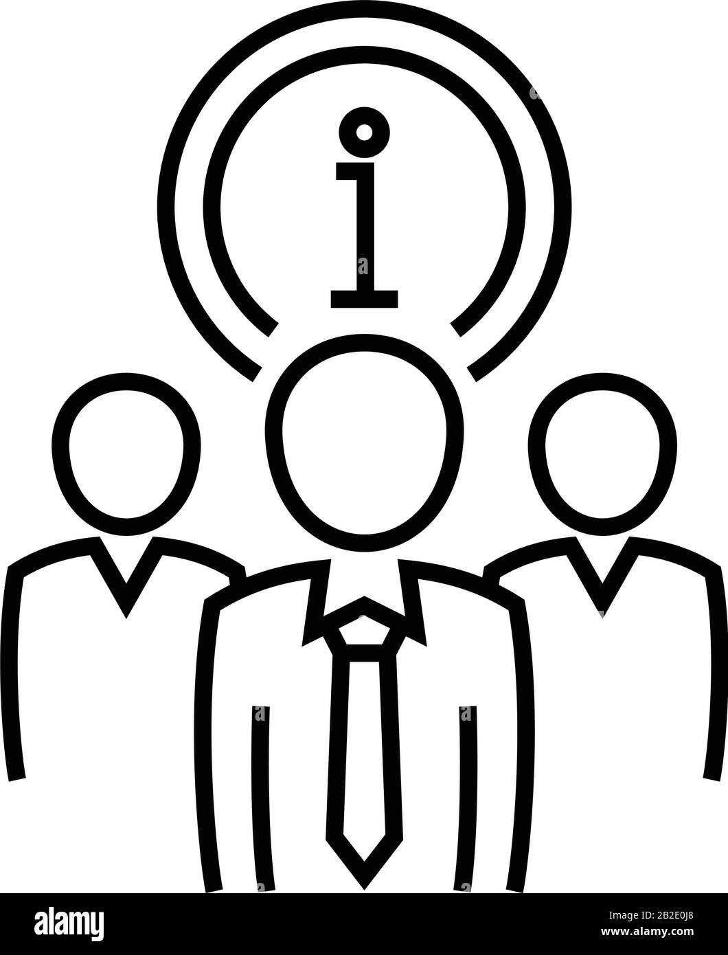 Staff development line icon, concept sign, outline vector illustration ...