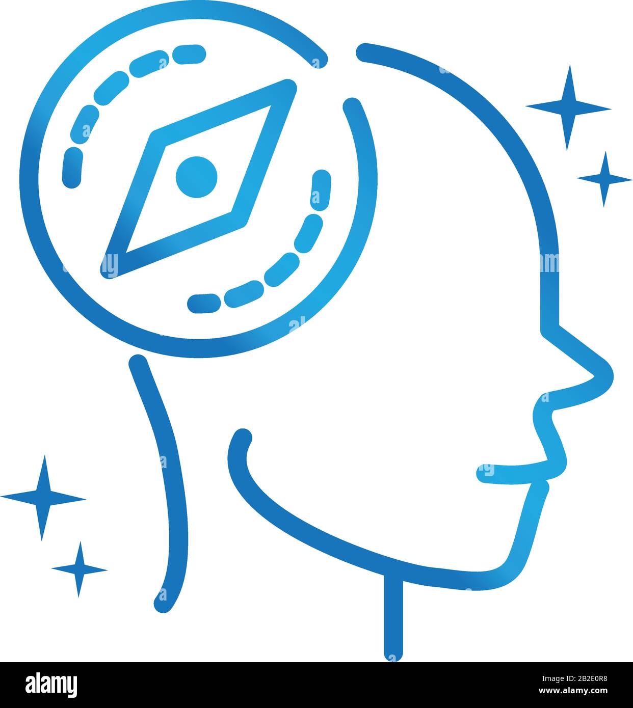 alzheimers disease neurological brain orientation vector illustration ...