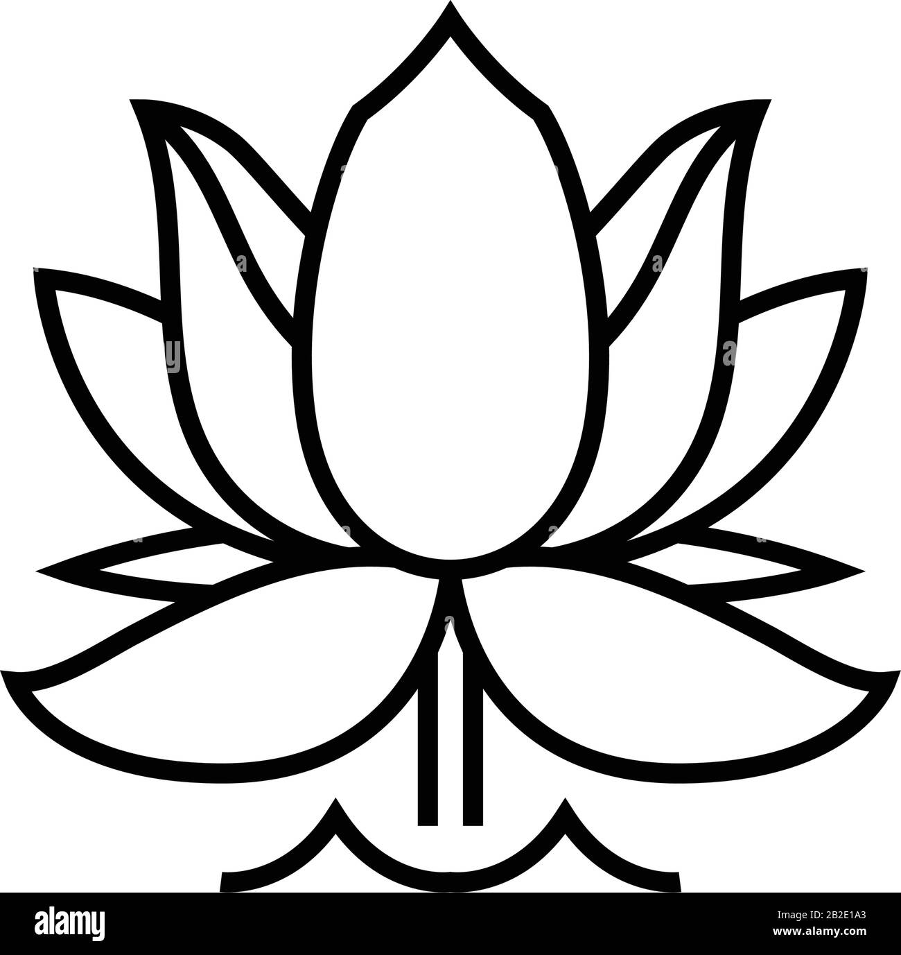 Spring blossom line icon, concept sign, outline vector illustration ...