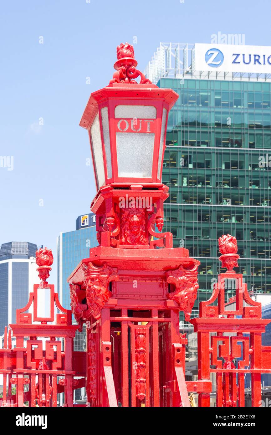Queens Wharf gates and lamp, Auckland Waterfront, City Centre, Auckland ...
