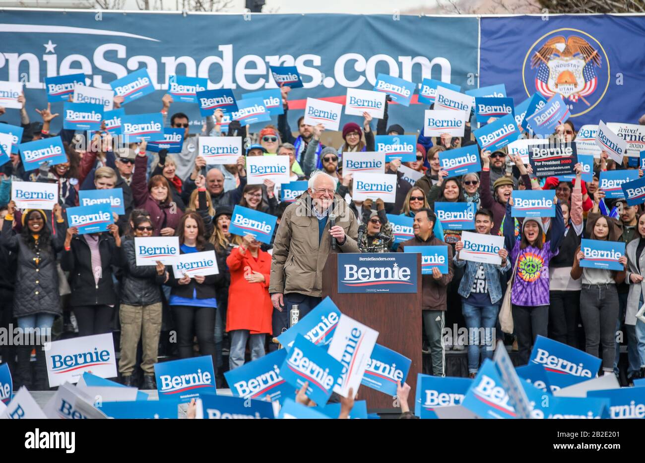 Salt Lake City, United States. 02nd Mar, 2020. Senator Bernie Sanders ...