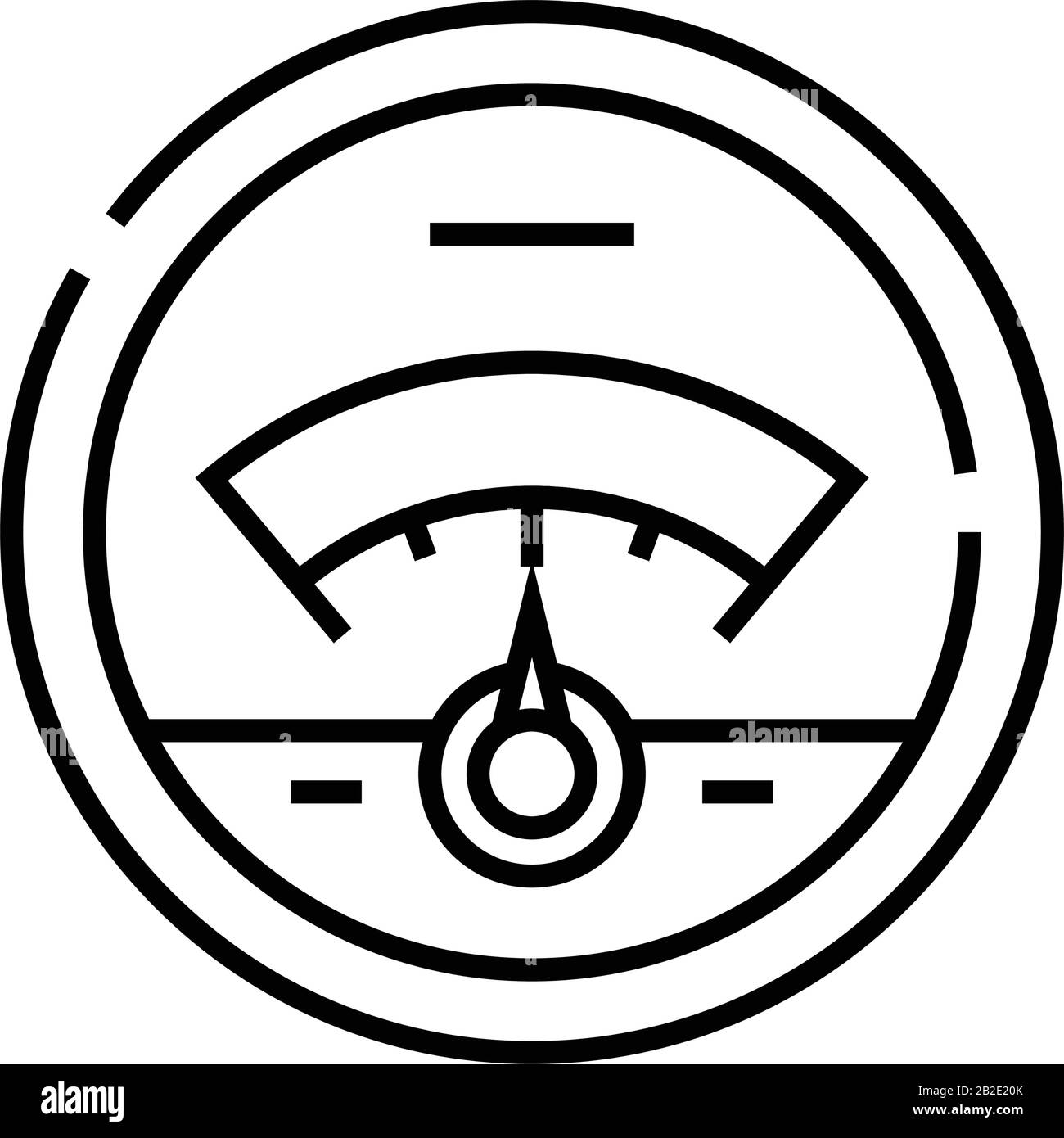 Speed recorder line icon, concept sign, outline vector illustration ...