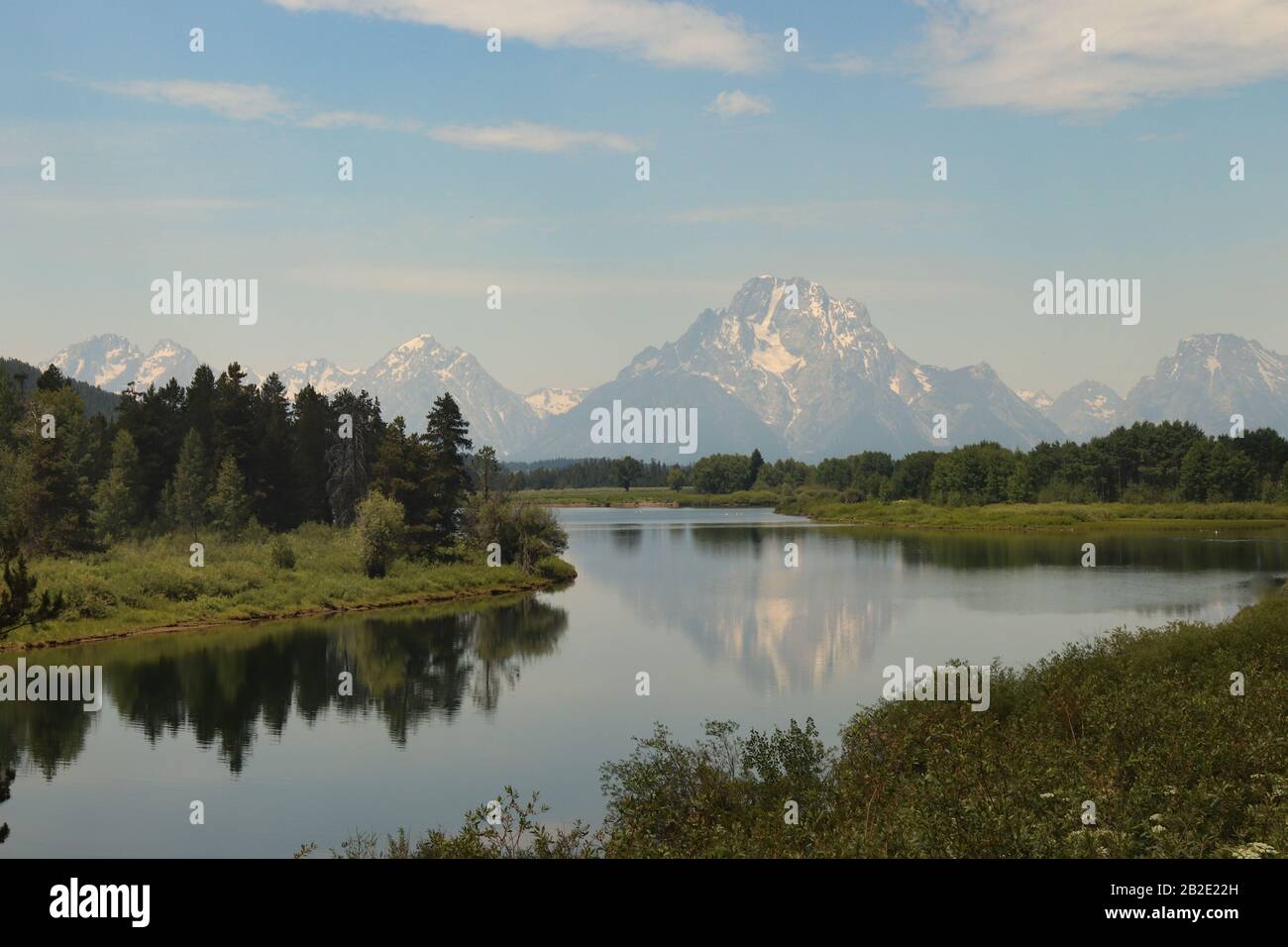 the snake river flows through grand teton national park Stock Photo - Alamy
