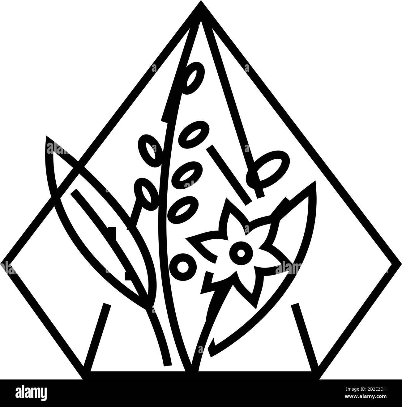 Supporting plants line icon, concept sign, outline vector illustration, linear symbol Stock ...