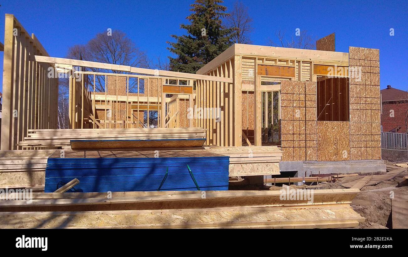 new house building in progress Stock Photo - Alamy