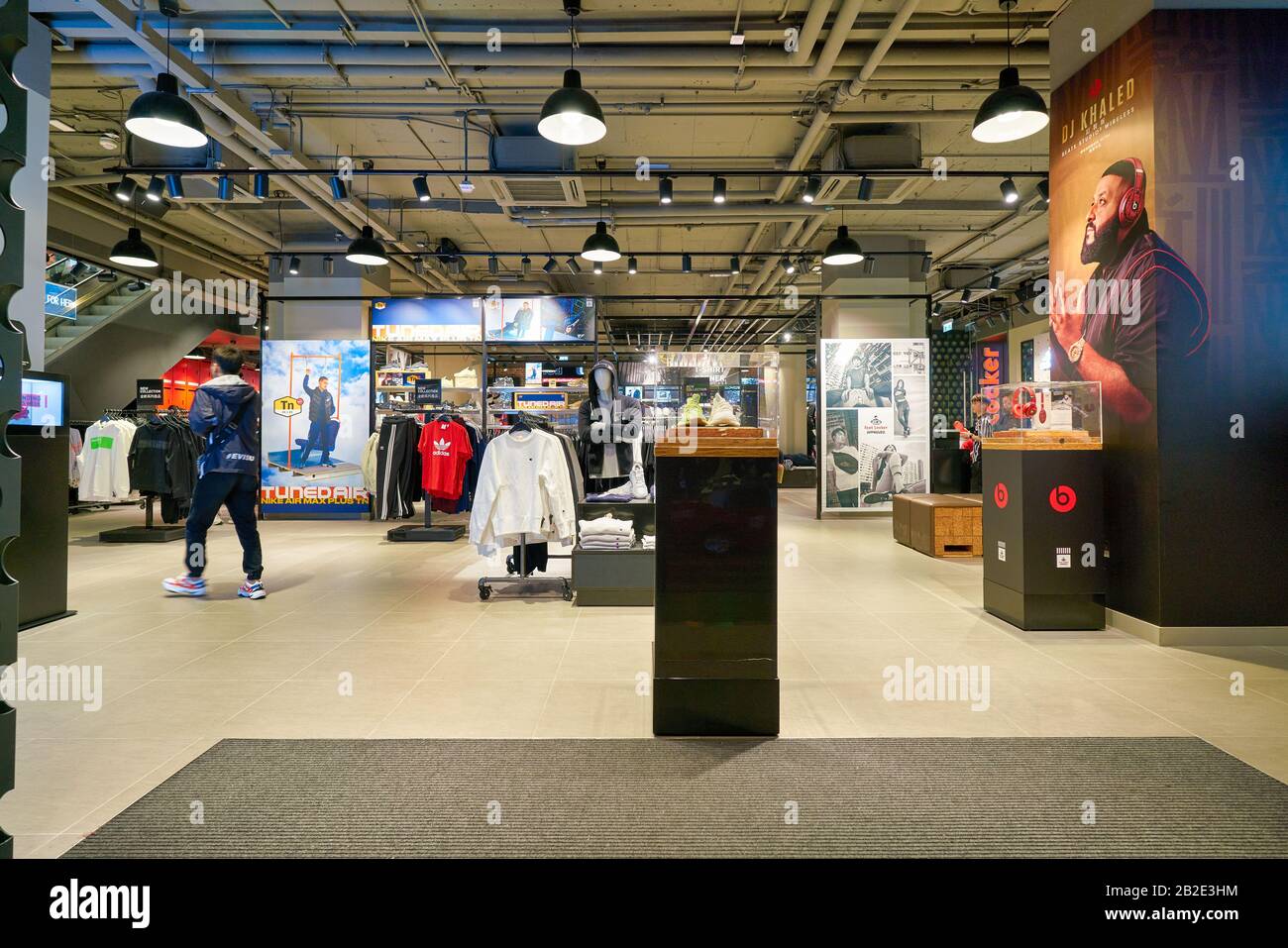 HONG KONG, CHINA - CIRCA JANUARY, 2019: interior shot of a Foot Locker ...
