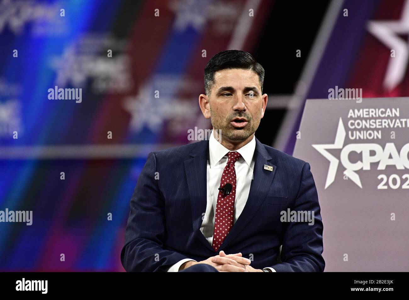 Acting United States Secretary of Homeland Security Chad F. Wolf speaks ...