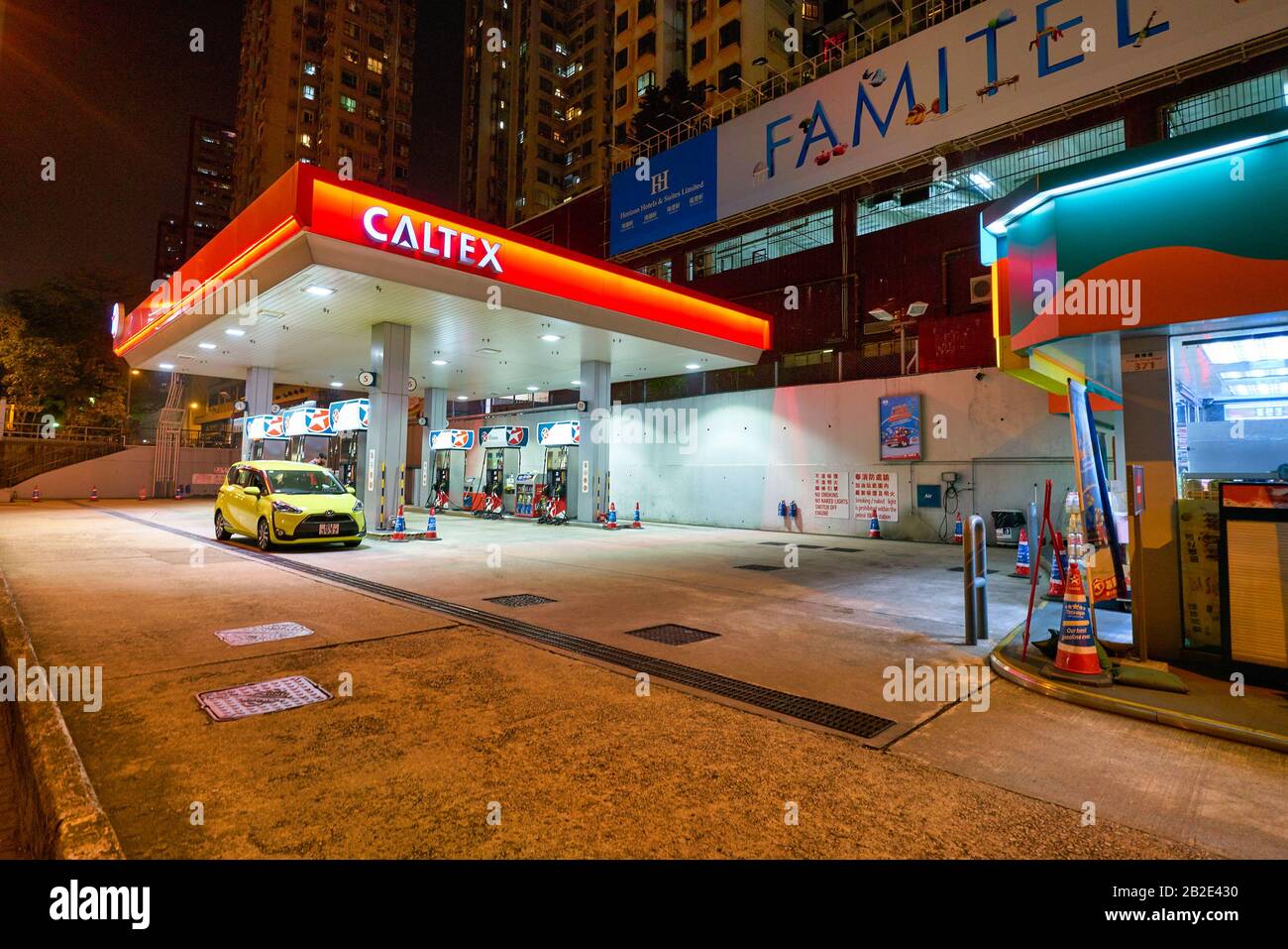 HONG KONG, CHINA - CIRCA JANUARY, 2019: a Caltex station in Hong Kong ...