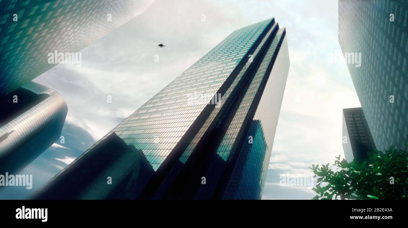 Low angle view of skyscrapers during daytime Stock Photo - Alamy