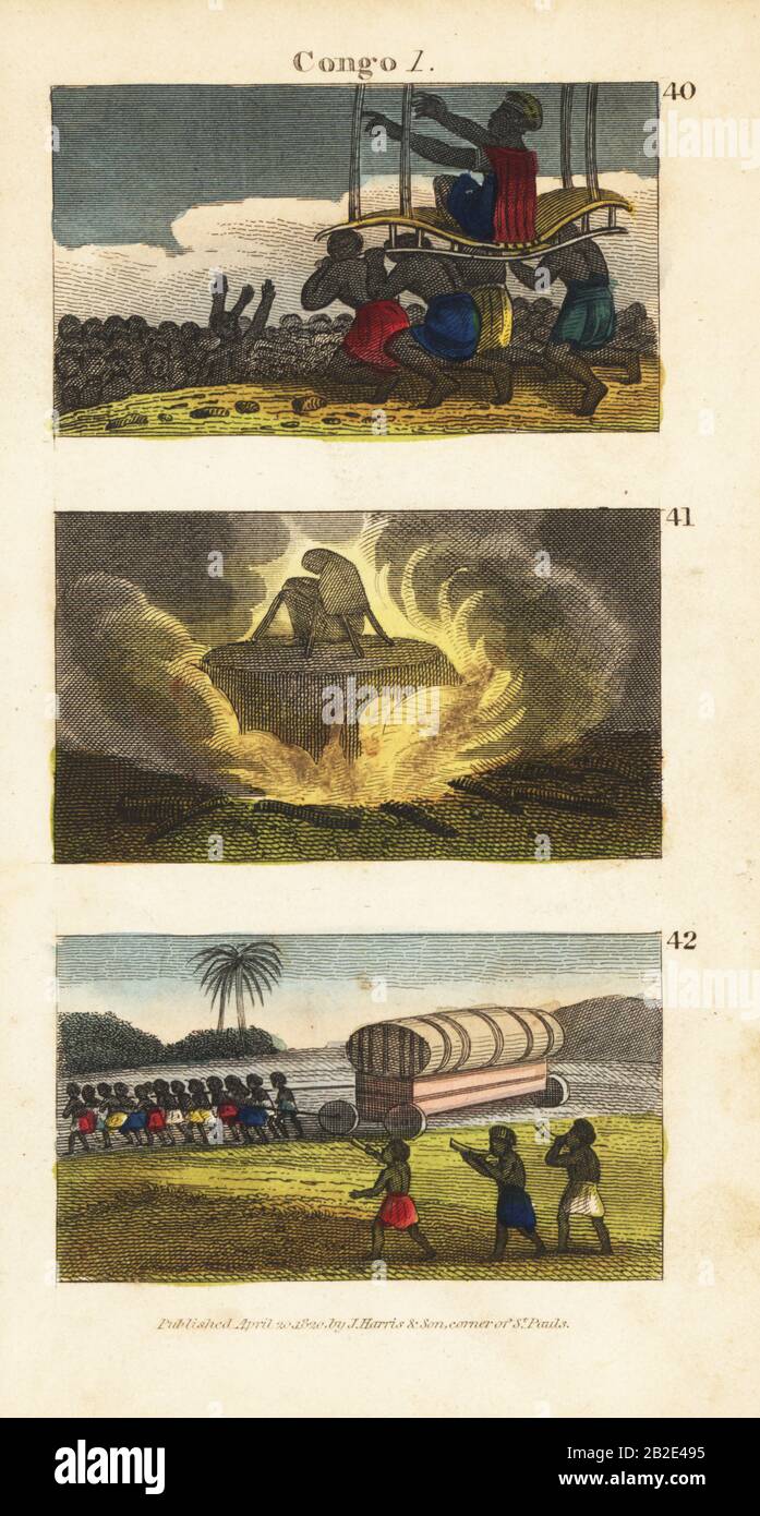 The King of Congo blessing the people 40, dead body dressed and dried ...