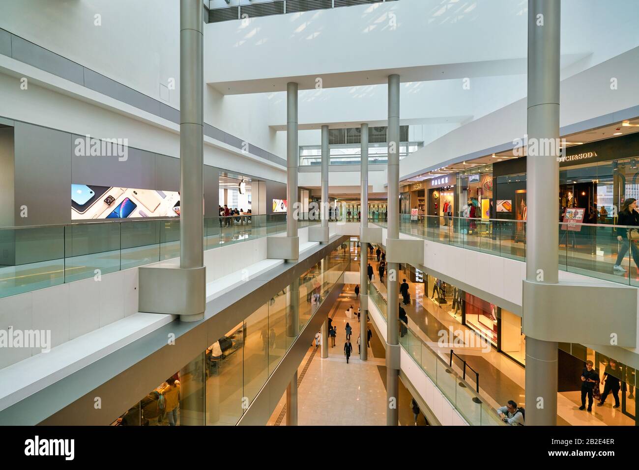 HONG KONG, CHINA - JANUARY 22, 2019: interior shot of the IFC Mall in ...