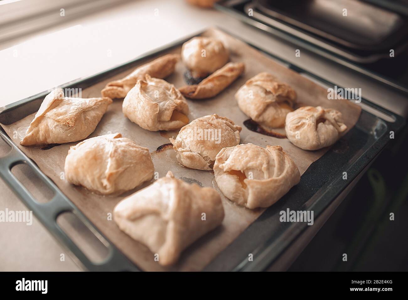 homemade raw pastries cooked in the oven Stock Photo - Alamy