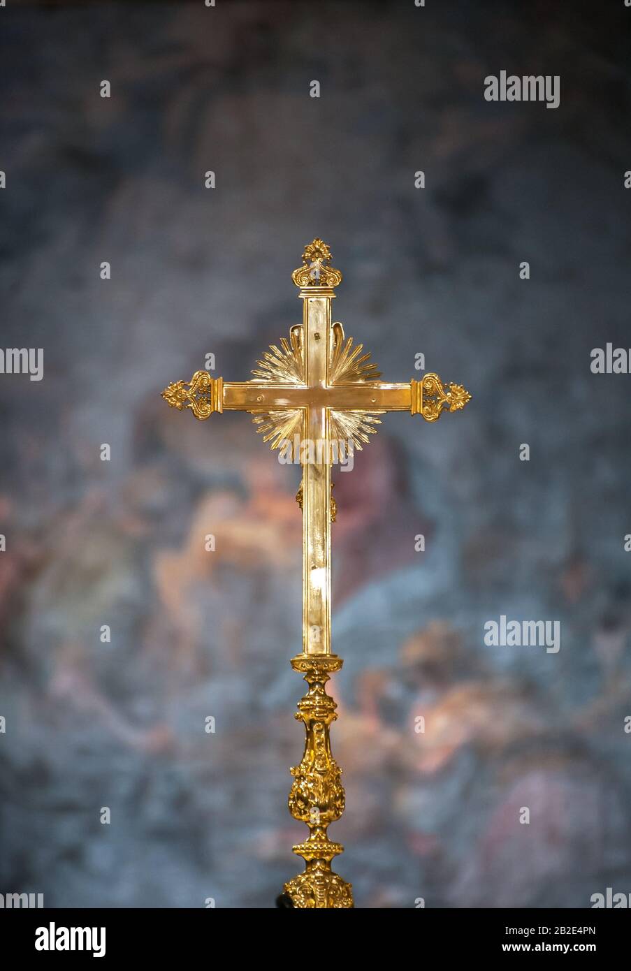 Gold catholic cross hi-res stock photography and images - Alamy
