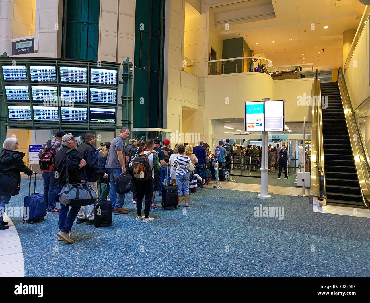 Orlando,FL/USA-2/27/20: People waiting in line to go through Orlando ...