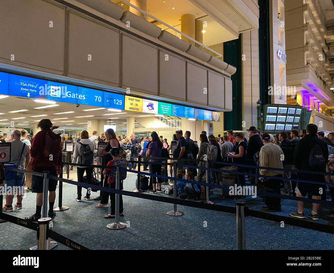 Orlando,FL/USA-2/27/20: People waiting in line to go through Orlando ...