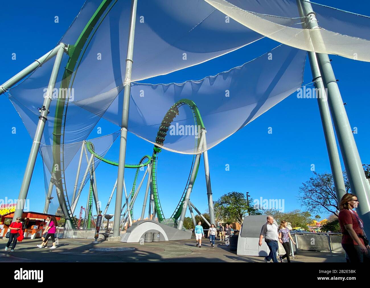 Orlando,FL/USA-2/16/20: Hulk Roller Coaster at Universal Studios on a ...