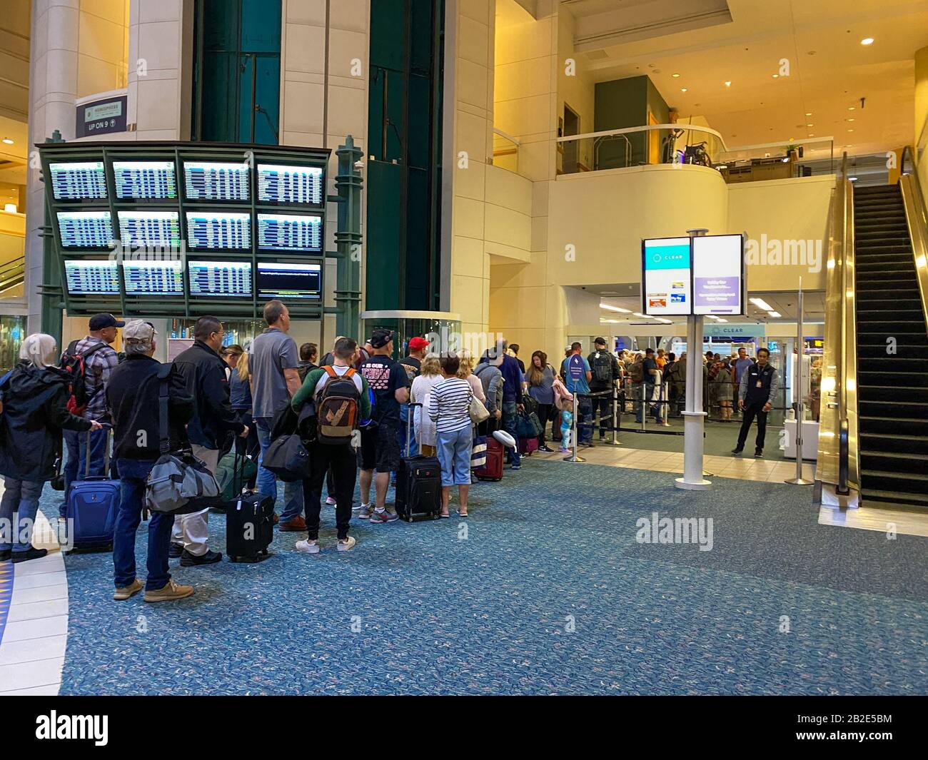 Orlando,FL/USA-2/27/20: People waiting in line to go through Orlando ...