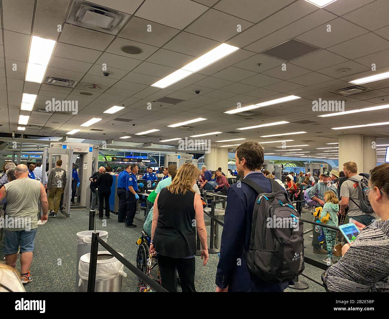 Orlando,FL/USA-2/27/20: People waiting in line to go through Orlando ...