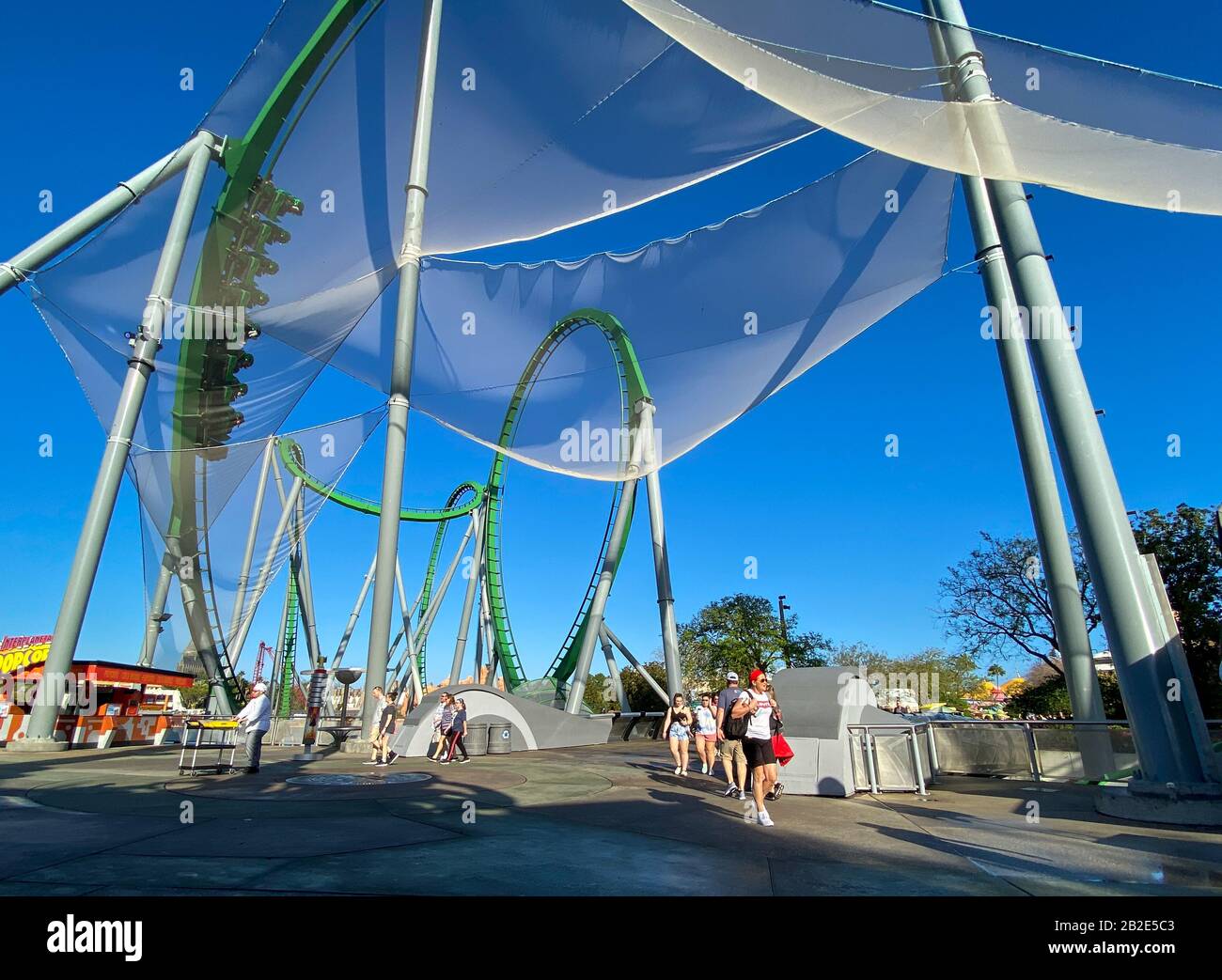 Orlando,FL/USA-2/16/20: Hulk Roller Coaster at Universal Studios on a ...