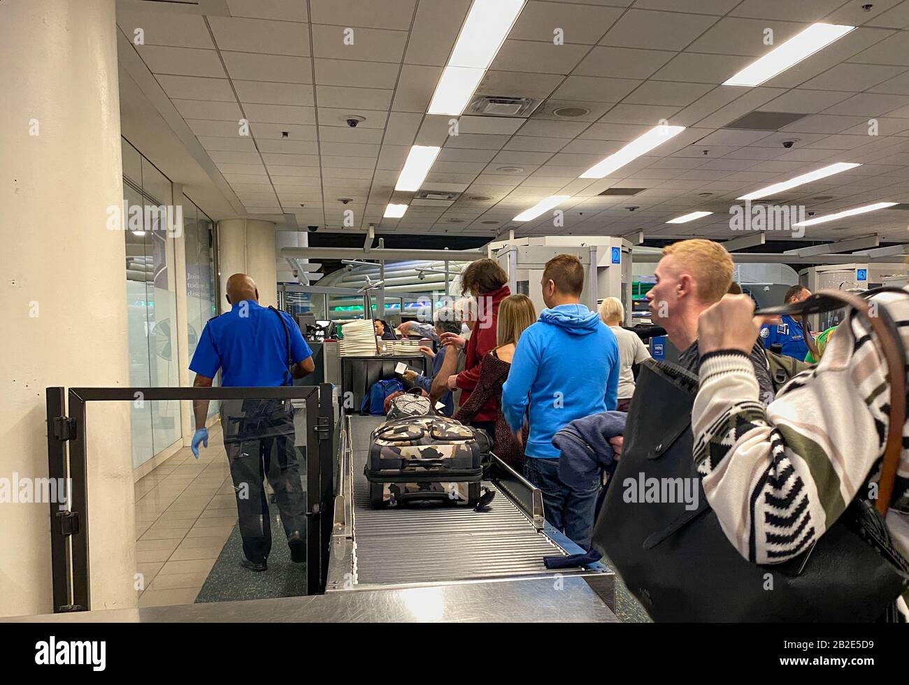 Orlando,FL/USA-2/27/20: People waiting in line to go through Orlando ...