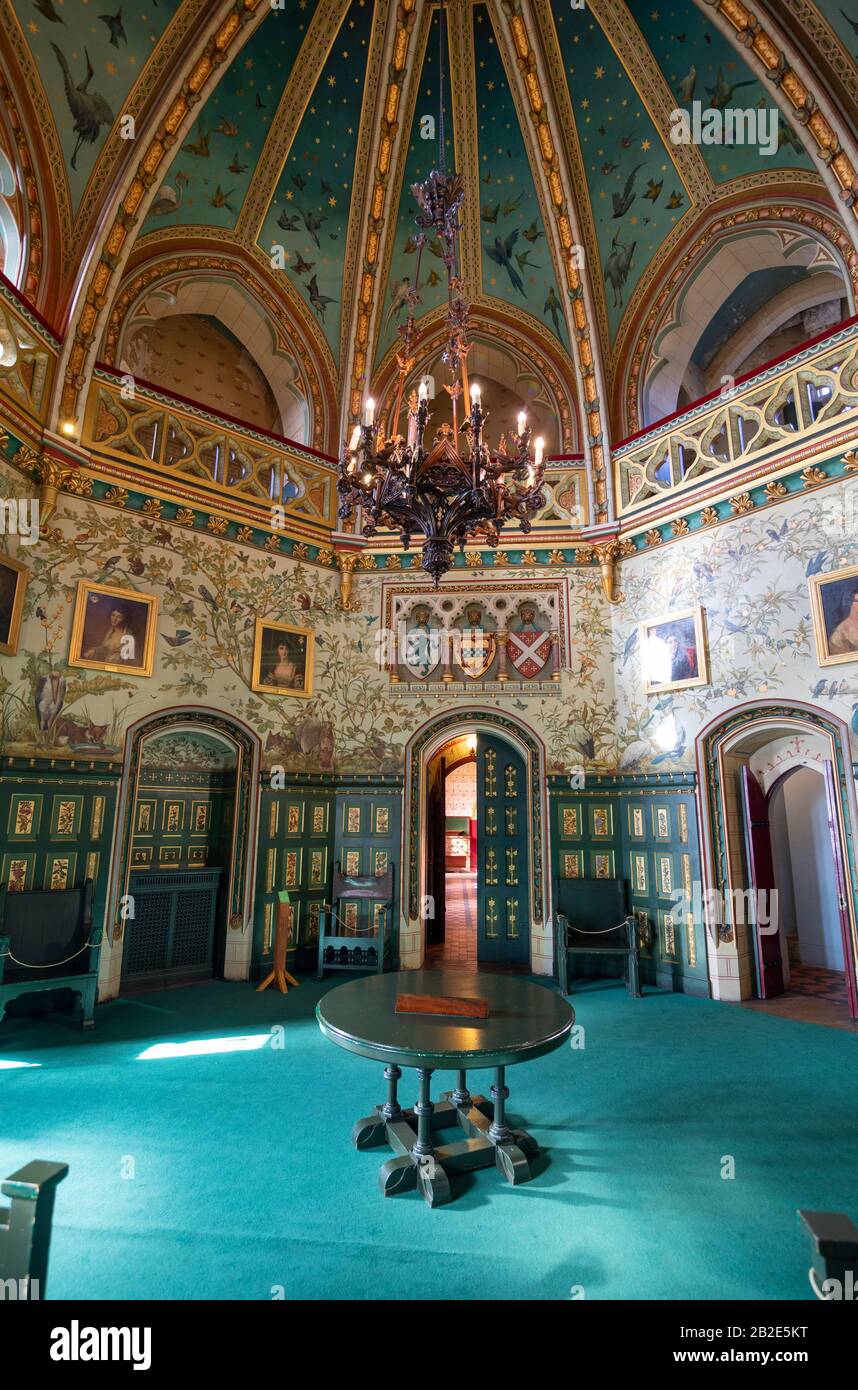 The Drawing room at Castell Coch (Red castle), Tongwynlais, Wales Stock ...