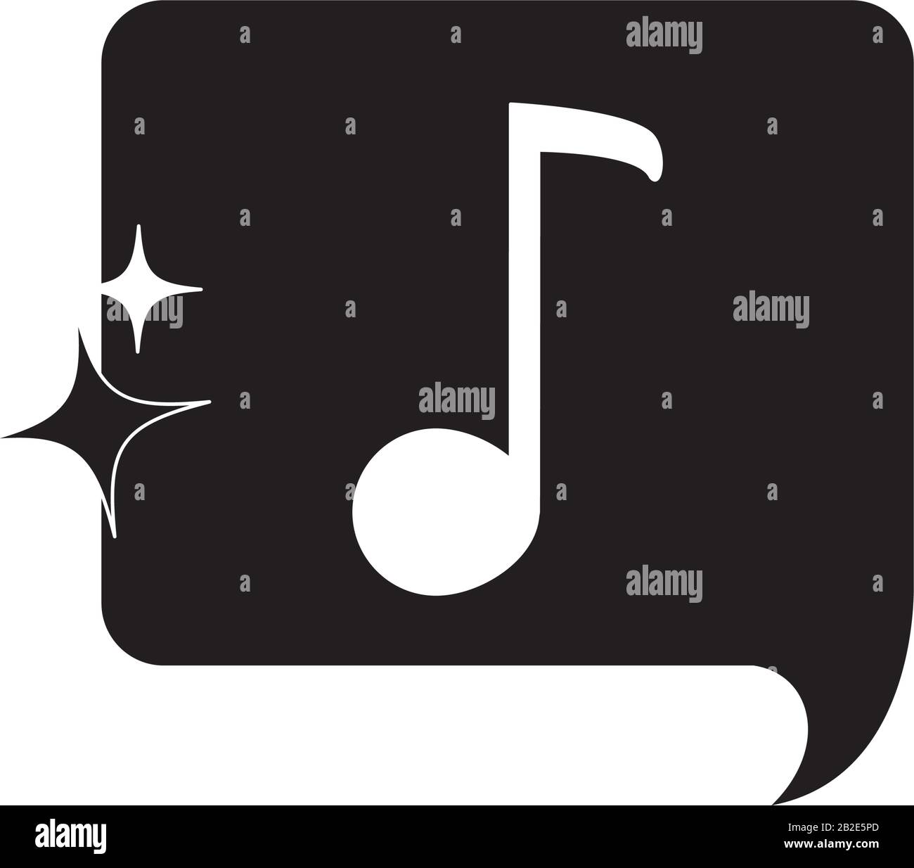 speech bubble quaver note melody sound music vector illustration ...