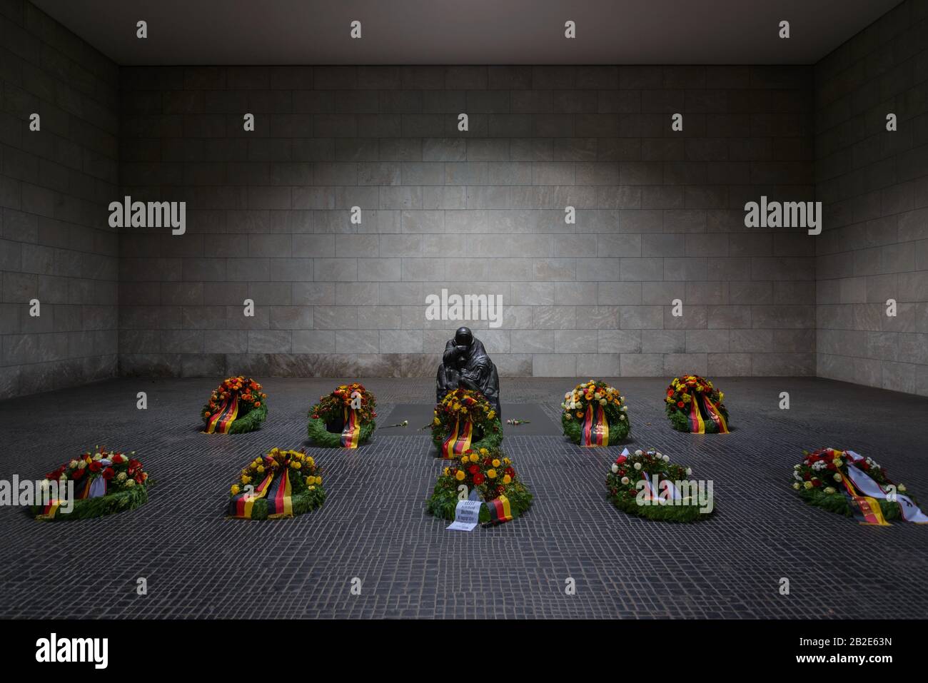 Interior view inside Neue Wache, War remembrance monument, consist of ...