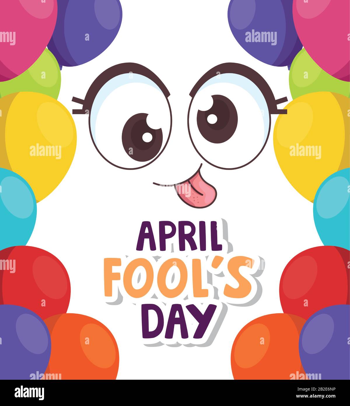 april fools day with crazy eyes Stock Vector Image & Art - Alamy