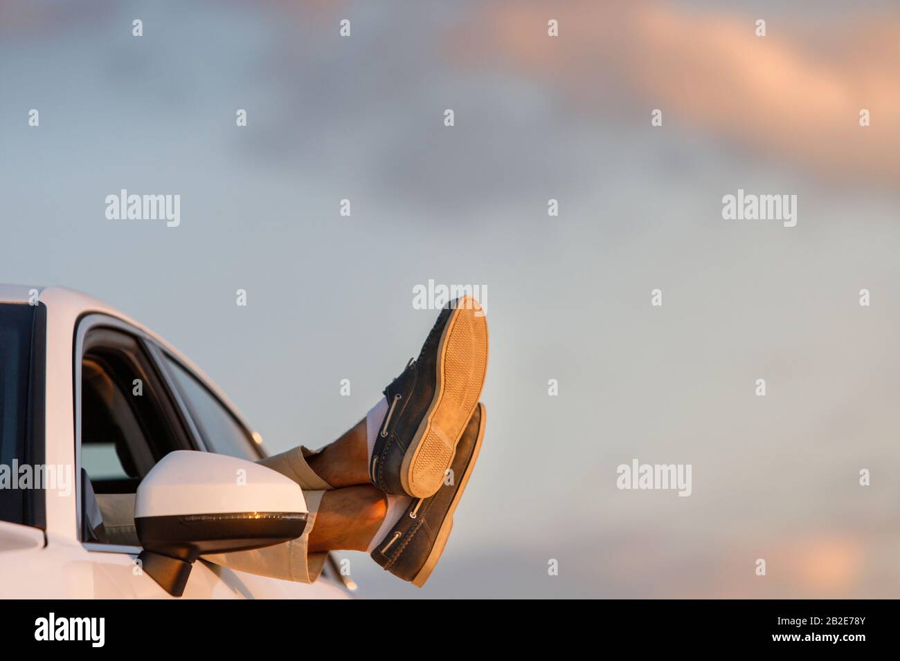 Car road trip feet hi-res stock photography and images - Alamy