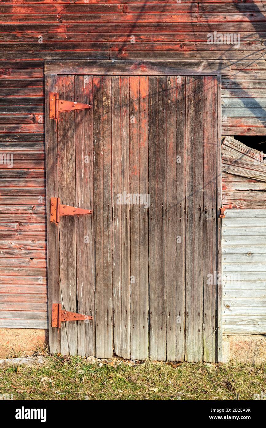 Old, weathered barn doors, Northern Indiana, USA, by James D Coppinger ...